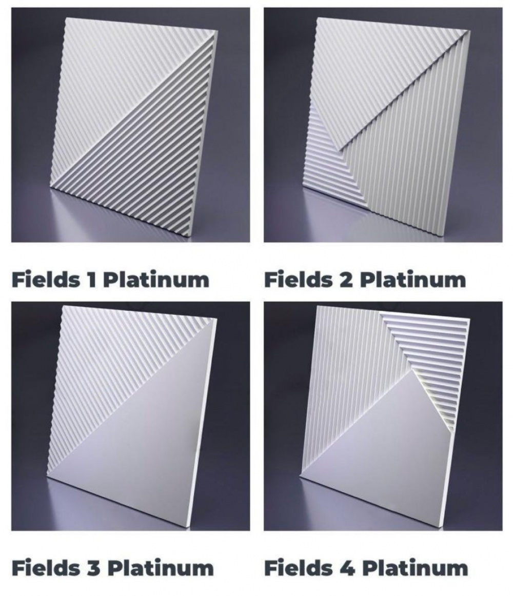 Стеновые 3d панели из наногипса под покраску 50х50см