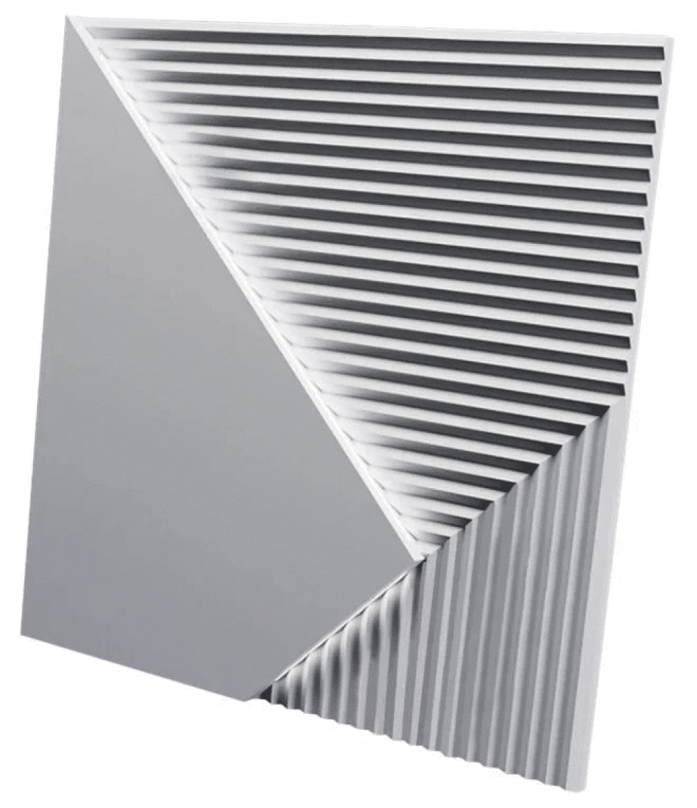 Стеновые 3d панели из наногипса в ламинации 60х60см Led