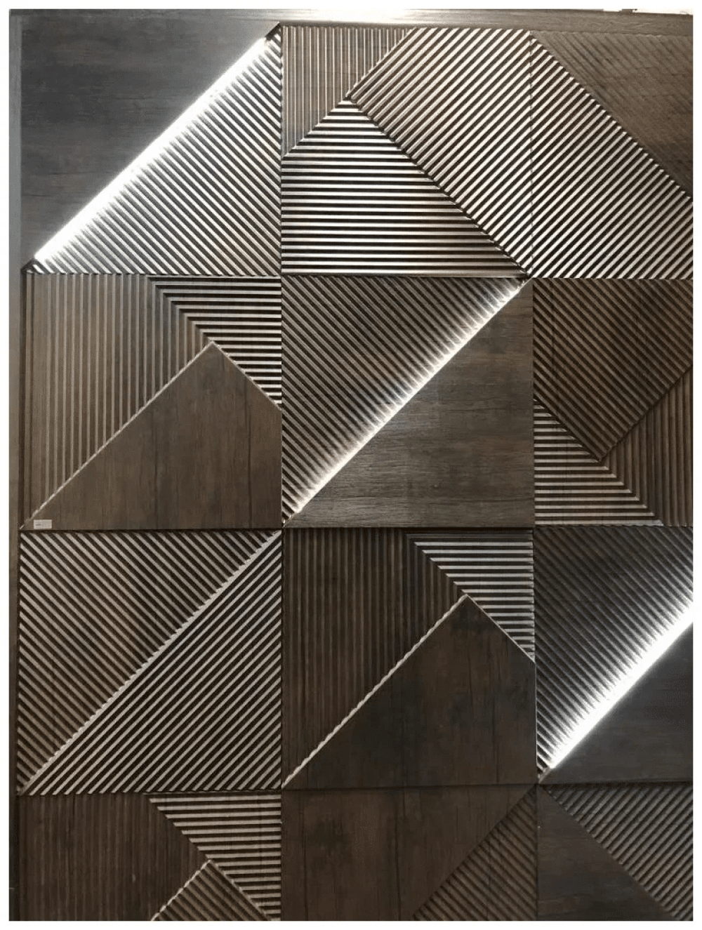 Стеновые 3d панели из наногипса в ламинации 60х60см Led